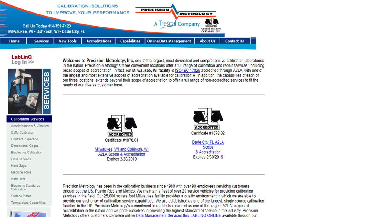 Precision Metrology | Calibrating Services