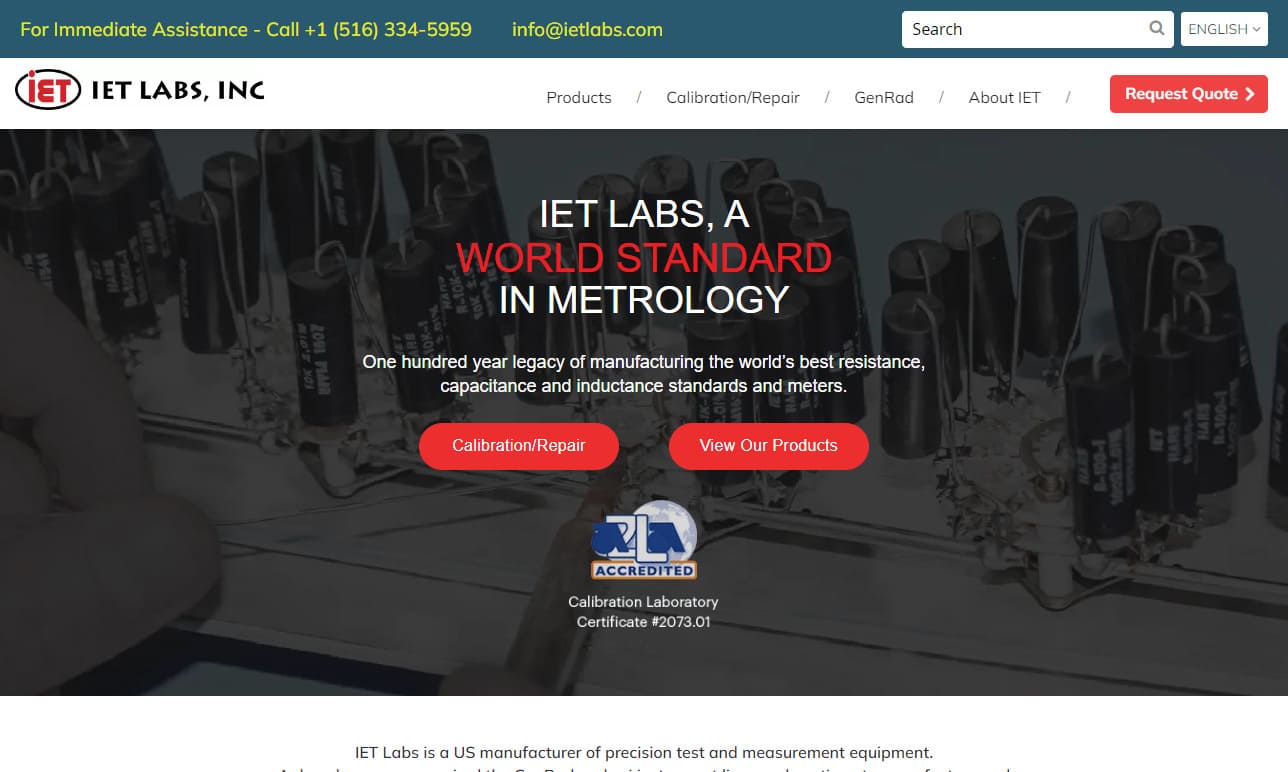 IET Labs, Inc. | Calibration Service Companies