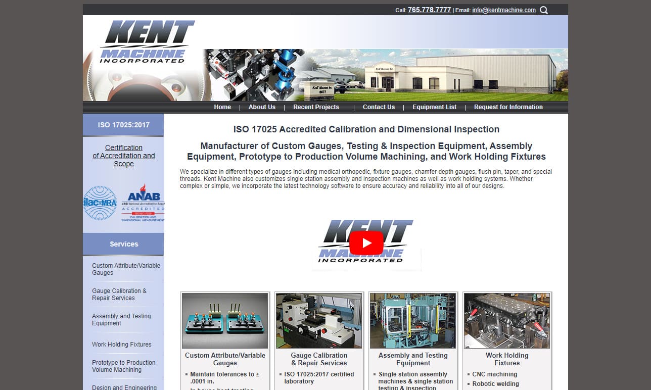 Kent Machine, Inc. | Calibration Service Companies
